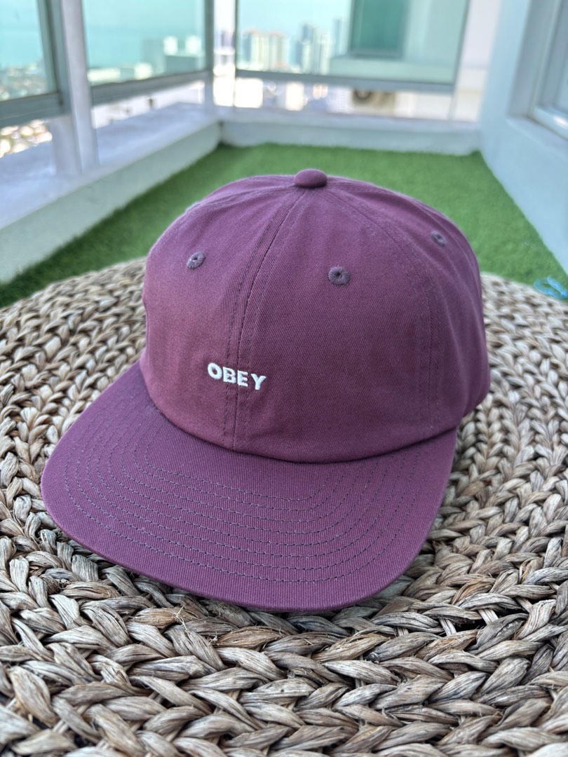OBEY BOLD TWILL 6 PANEL STRAPBACK CAP VINO, Men's Fashion, Watches ...