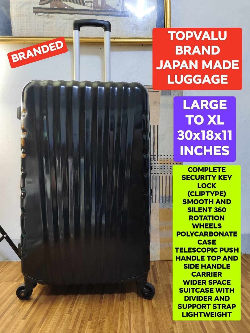 ORIGINALs TOPVALU TOKYO MADE IN JAPAN LARGE to XL SIZE LUGGAGE, Hobbies & Toys, Travel, Luggage ...