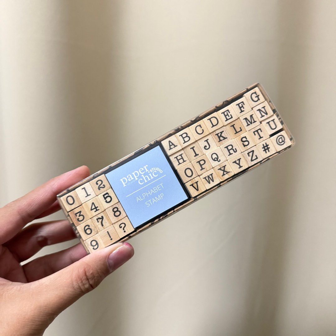 Paper Chic Studio Alphabet Stamp with Stamp Pad, Hobbies & Toys ...