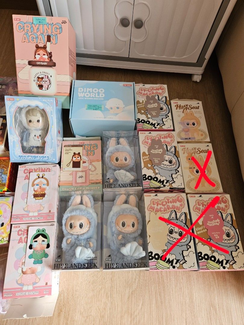 POP MART Merbubu//Labubu V1/V2//Crybaby Crying Again Vinyl Plush ...