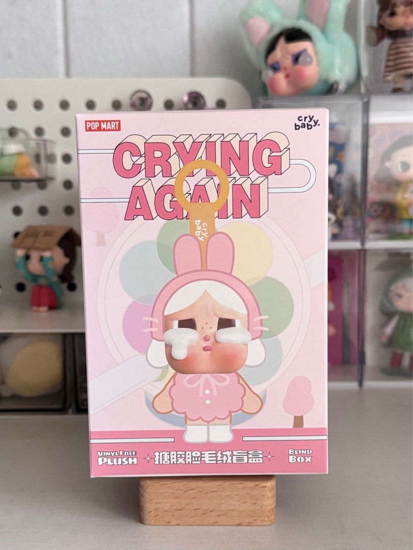 Popmart crybaby crying again vinyl face plush blindbox (sealed ...