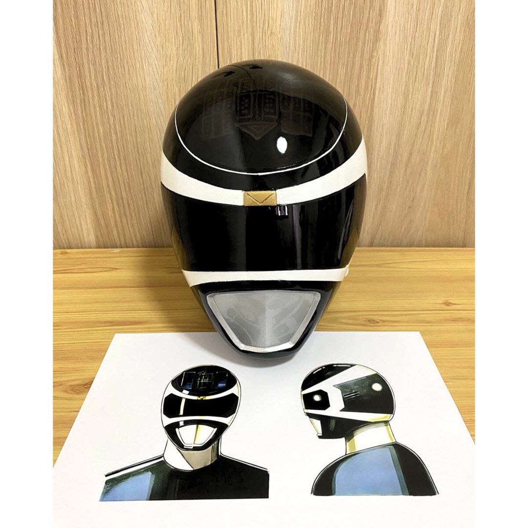 Power Rangers In Space Black Ranger Helmet / Megaranger Cosplay ...