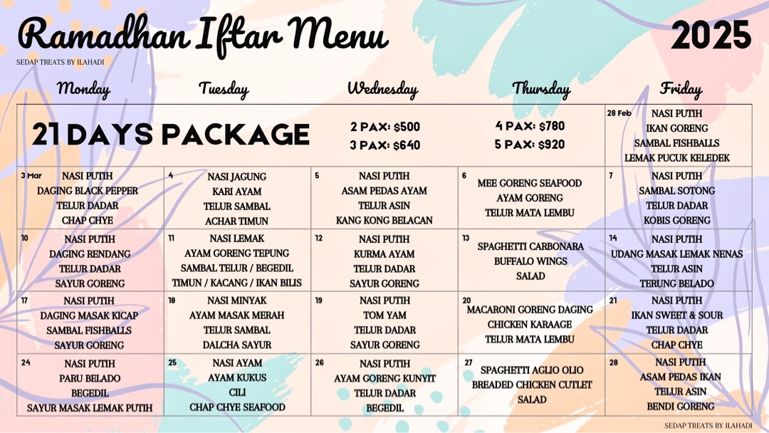 Ramadhan Iftar 2025 Package, Food & Drinks, Local Eats on Carousell