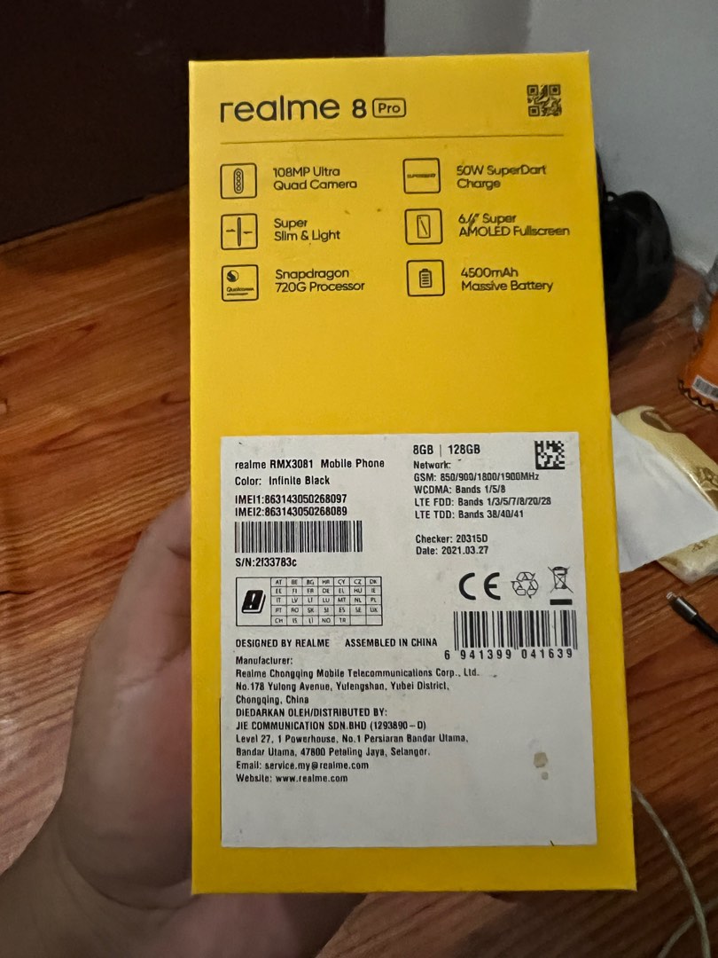 Realme 8 pro Black 128GB, Mobile Phones & Gadgets, Mobile Phones ...