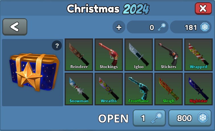 Roblox MM2 Christmas Box 2024 Sets, 電子遊戲, 遊戲機配件, 遊戲週邊商品 - Carousell