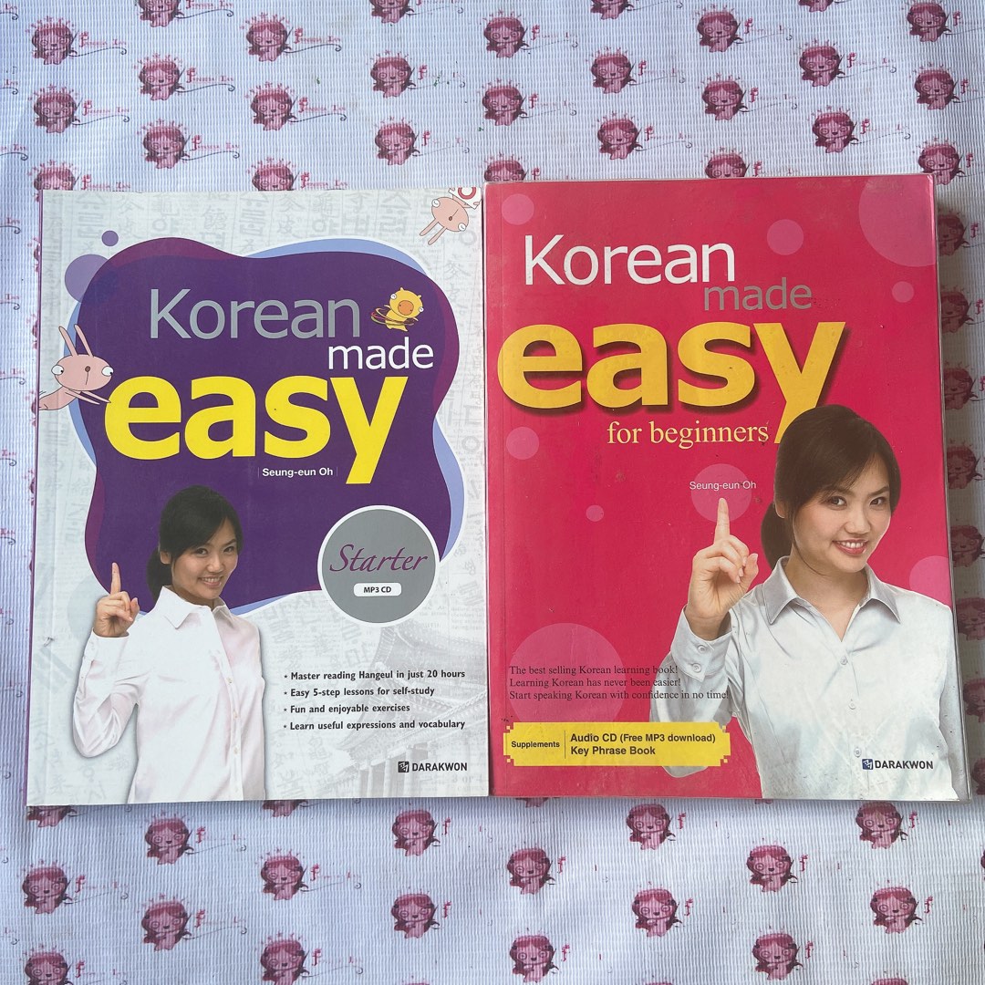 Set of 2 Korean made easy book starter beginners learn with cd and ...