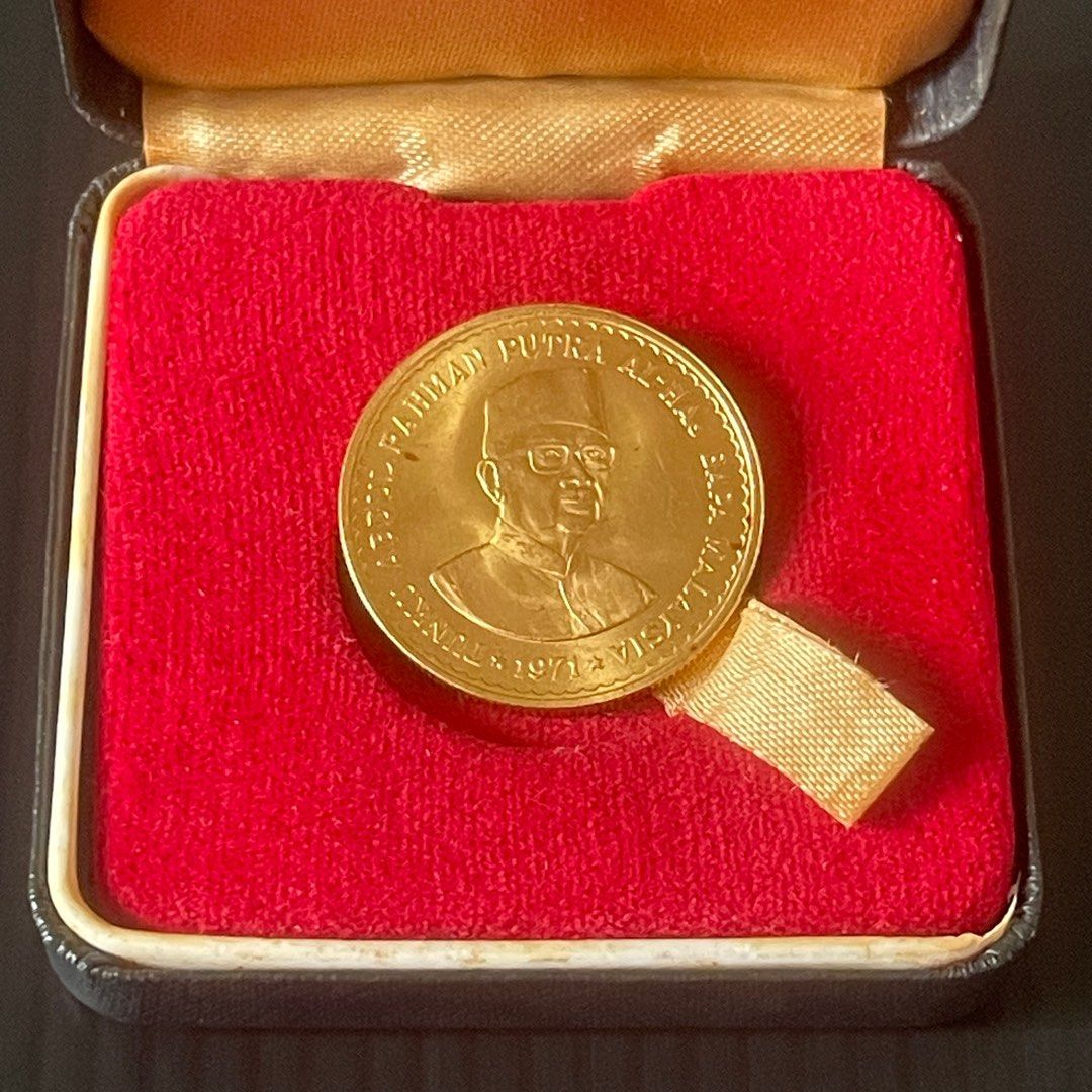 1971 MALAYSIA 100 RINGGIT GOLD COIN > TUNKU ABDUL RAHMAN PUTRA AL-HAJ ...