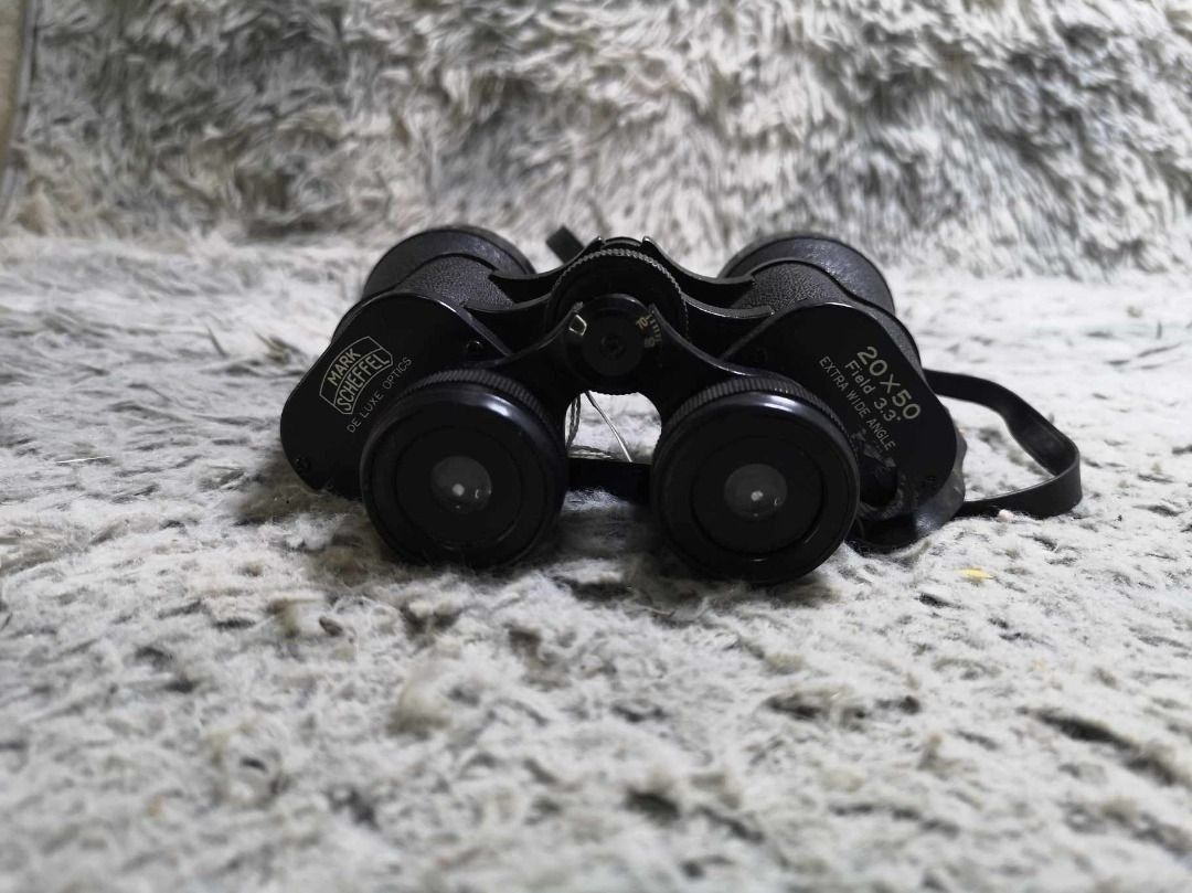 Vintage Mark Scheffel De Luxe Optics Binoculars 20x50 Field 3.3" Extra ...