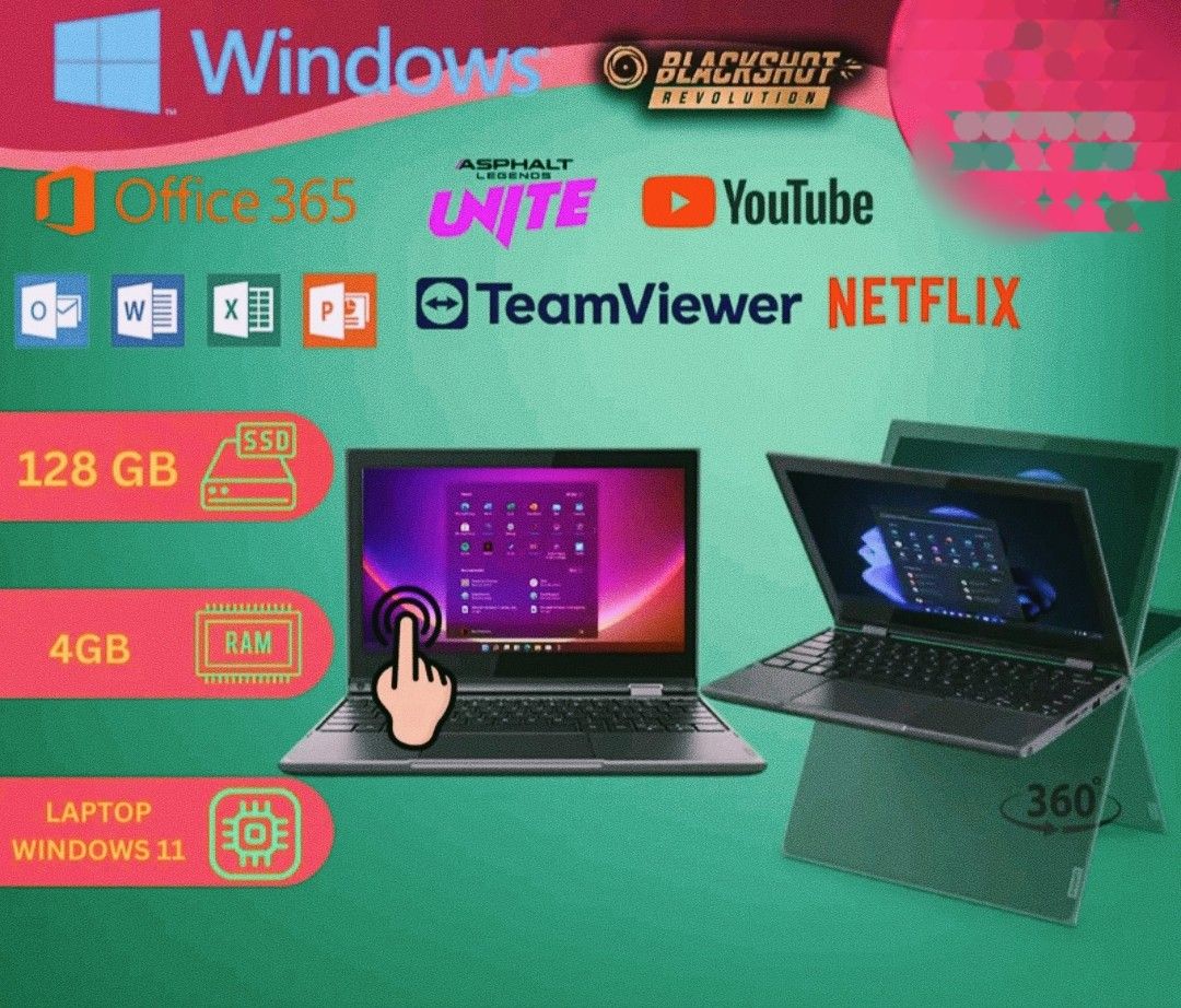 2-in-1 Touchscreen Laptop Windows 11, Computers & Tech, Laptops ...