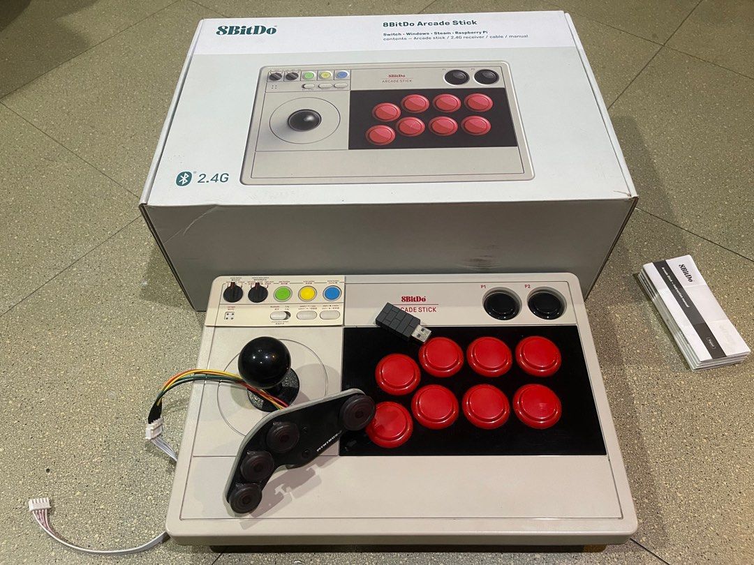 8BitDo Arcade Stick + Mixbox hitbox style buttons, Video Gaming, Gaming ...