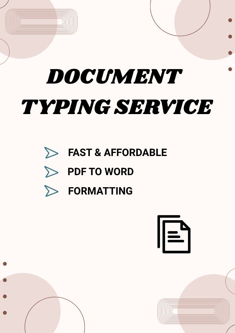 📄 Doc Formatting & Typing (Service), Everything Else, Others on Carousell