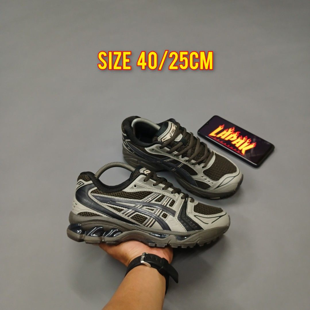 ASICS GEL-KAYANO 14 X ATMOS X UNDERMYCAR, Fesyen Pria, Sepatu ...