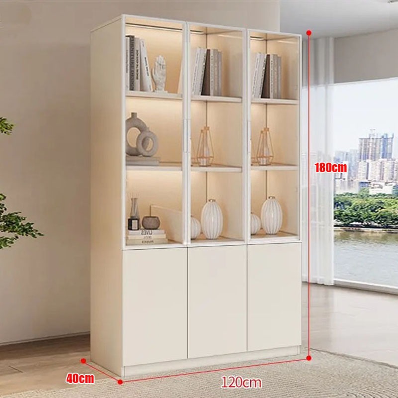 Book Cabinet-Storage Cabinet-Display Cabinet-Storage Book Racks-White ...