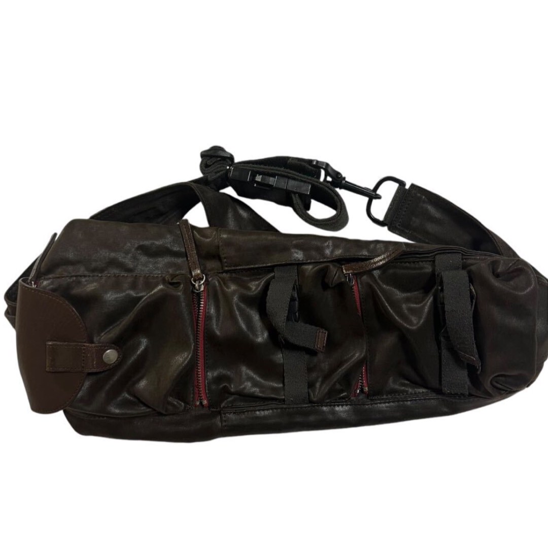 Brown Leather Crossbody Bag Y2K alt goth fairy grunge vkei vk emo, Men ...