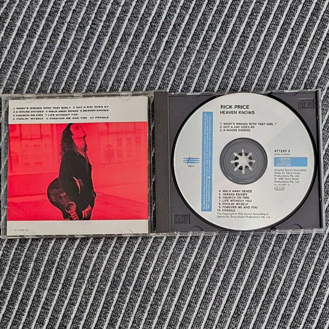 🌟[CD Soft Rock Album] Rick Price – Heaven Knows (1992), Hobbies & Toys, Music & Media, CDs ...
