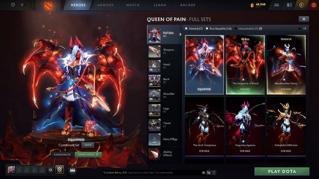 Dota 2 Account with Multiple Full Sets, Video Gaming, Video Games ...