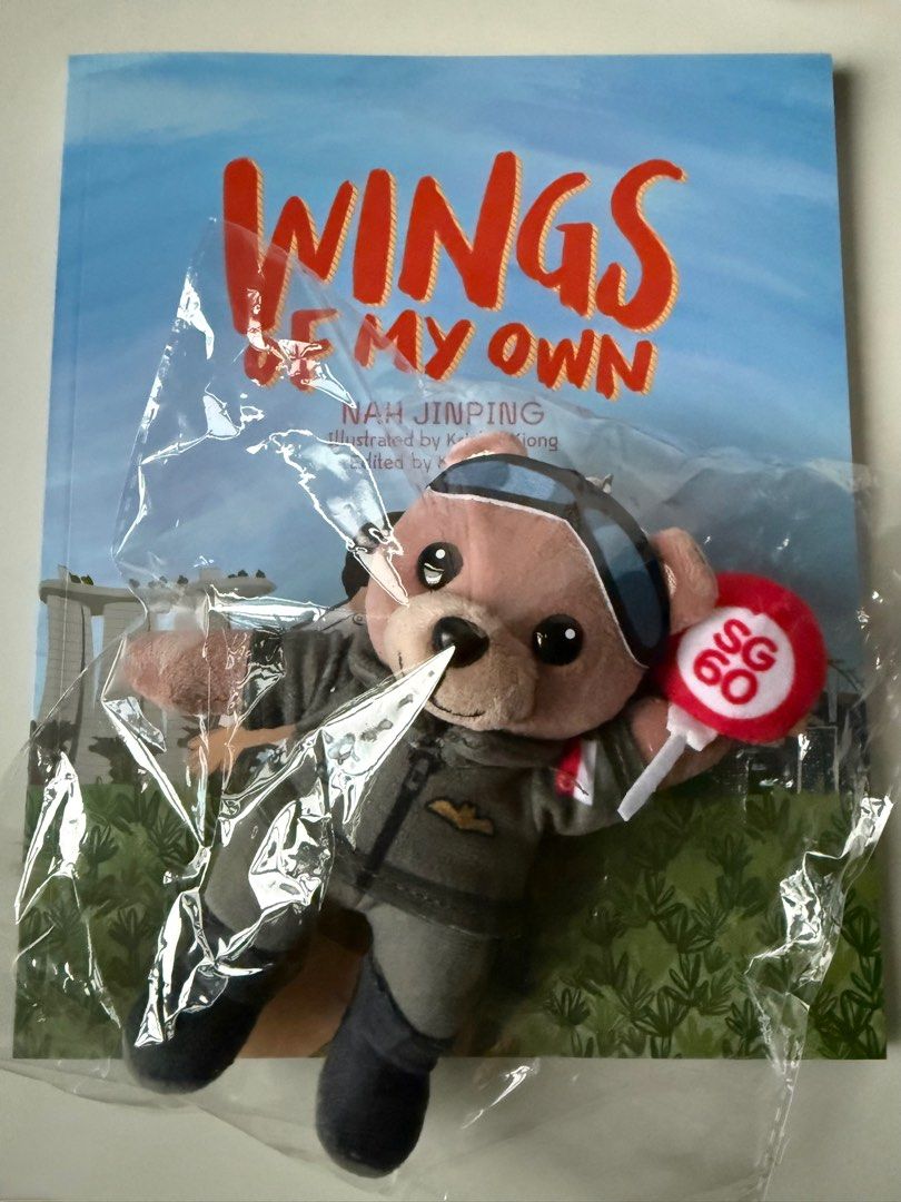 Limited Edition RSAF SG60 Pilot Bear Plushie Keychain & Book, Hobbies ...