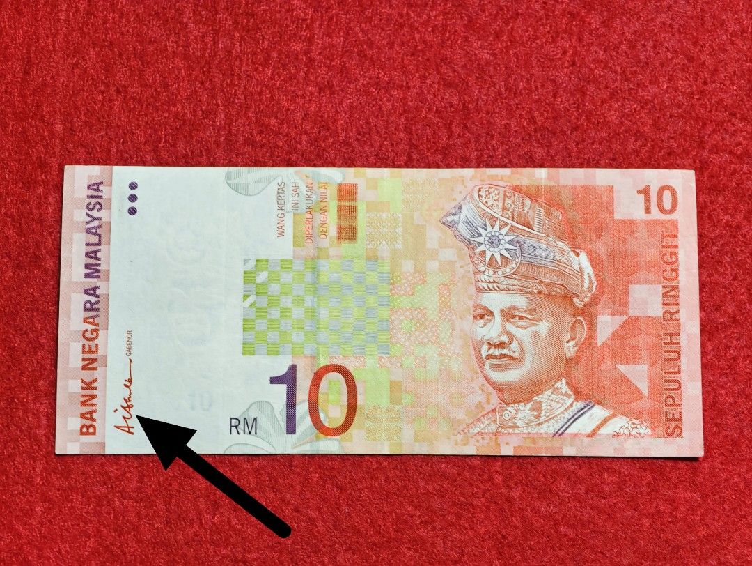 🇲🇾Malaysia 1998-1999📅 9th Series 10 Ringgit ALI SIDE 最稀少版本旁边签名 Signed by: Tan Sri Dato' Seri Ali ...