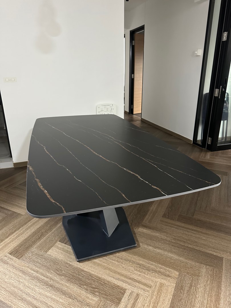 Modern Black Sintered Stone Table, Furniture & Home Living, Furniture ...