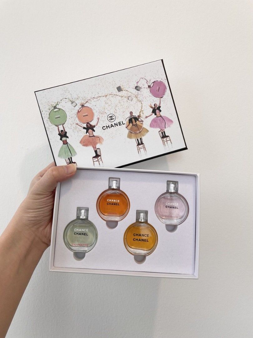 Perfume chanel chance set miniature 4 in 1 set, Beauty & Personal Care ...