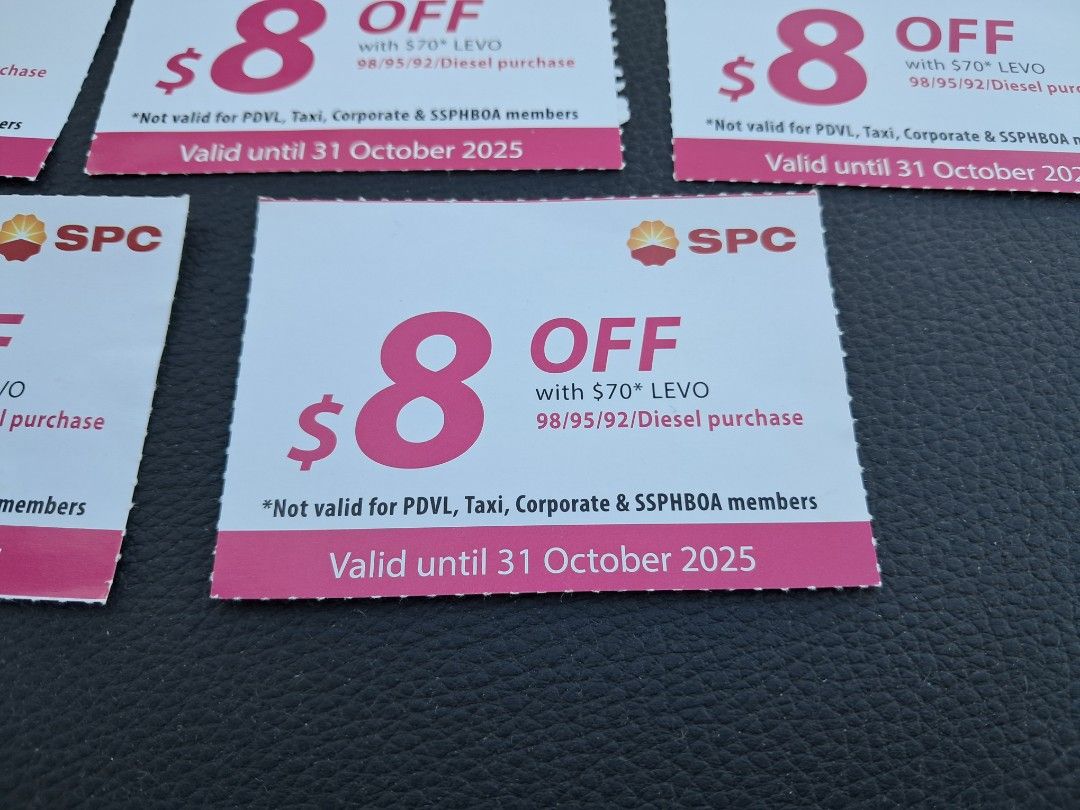 SPC $8 Fuel Discount Coupons - Valid Until Oct 2025, Tickets & Vouchers ...
