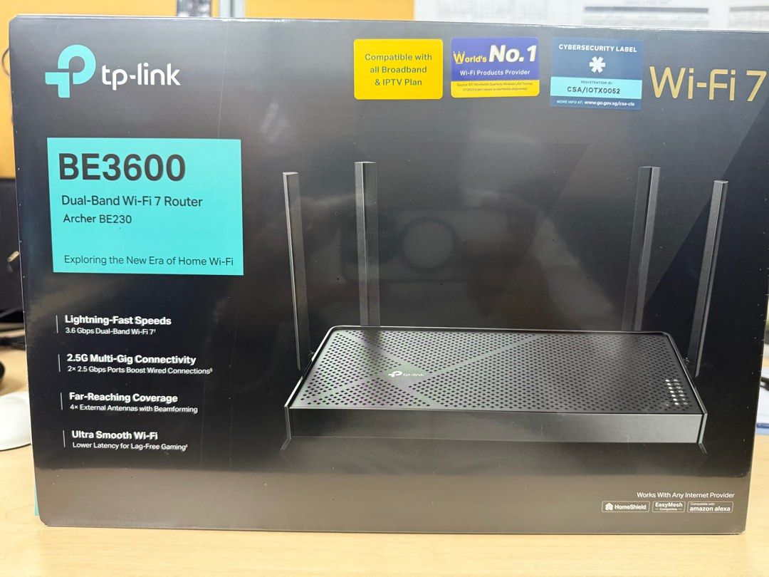 TP-Link BE3600 Dual-Band Wi-Fi 7 Router Archer BE230, Computers & Tech ...