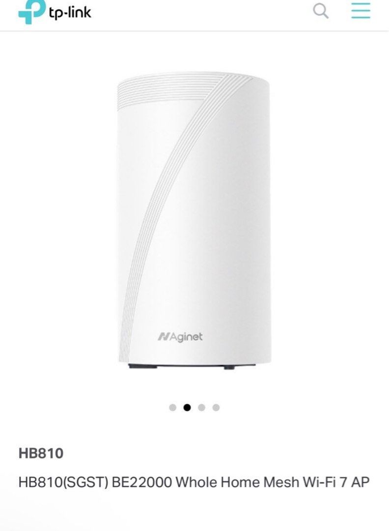 TP-Link HB810 Wi-Fi 7 Mesh Router, Computers & Tech, Parts ...