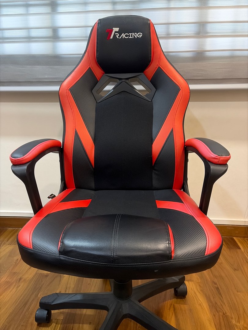 T-Racing Gaming Chair - Red and Black, Furniture & Home Living ...