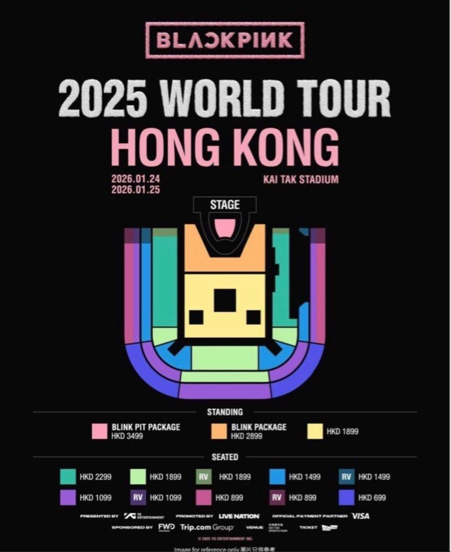 24/1 BLINK PACKAGE BLACKPINK 演唱會, 門票＆禮券, 活動門票 - Carousell
