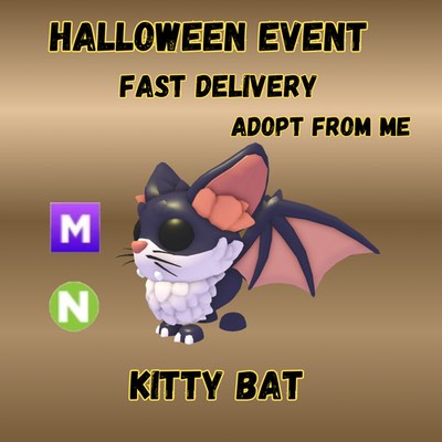 Adopt me pets kitty bat neon mega, Video Gaming, Gaming Accessories, In-Game Products on Carousell