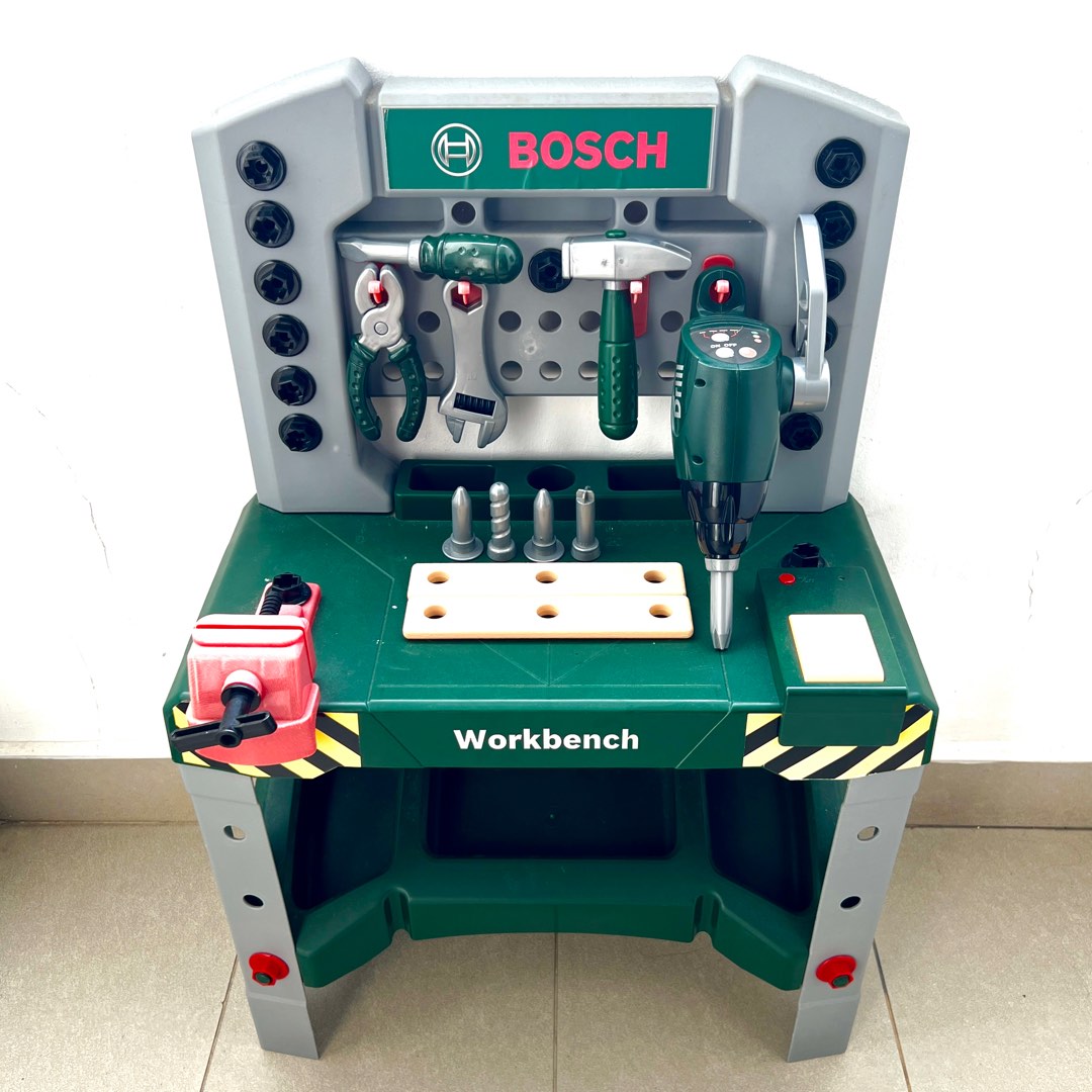 BOSCH Workbench with Tools (Kids), Hobbies & Toys, Toys & Games on ...