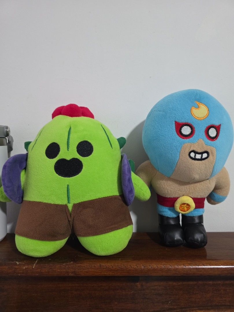 Brawl Stars Plush Toys - El Primo and Spike, Hobbies & Toys, Toys ...