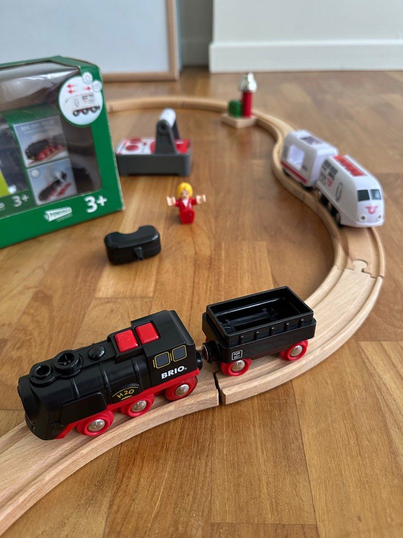 Brio Train Set steam train RC train tracks with box, Hobbies & Toys ...