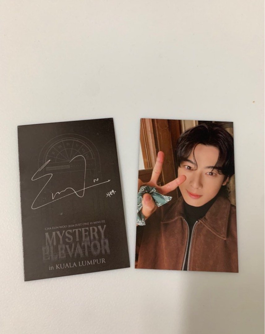 CHA EUN WOO SIGNATURE WITH PHOTO CARD - SPECIAL GIFT FROM MYSTERIES ...