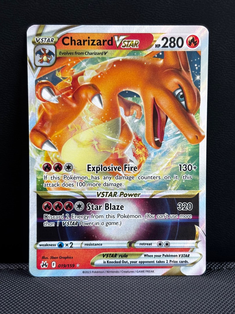 Charizard vstar #19 Crow zenith, Hobbies & Toys, Toys & Games on Carousell