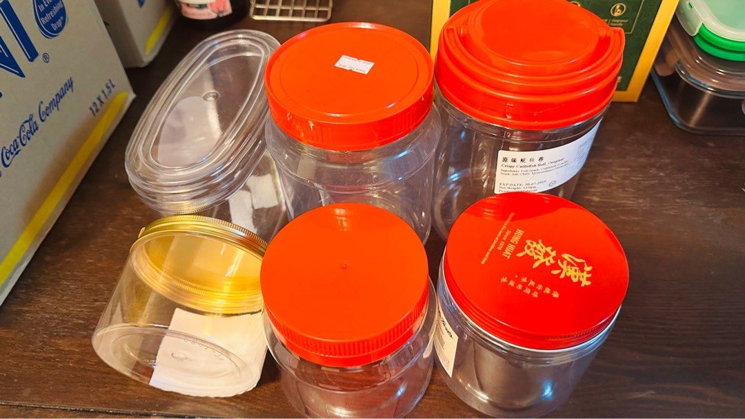 Empty plastic containers, Furniture & Home Living, Kitchenware ...