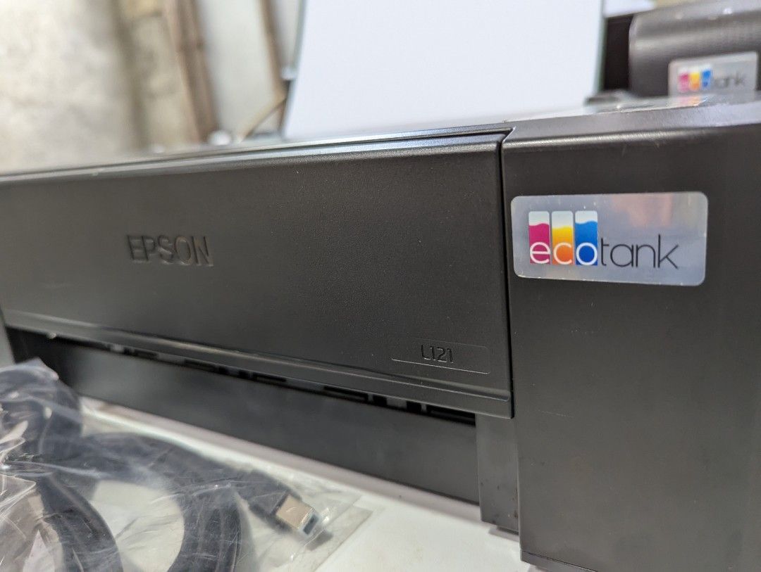 RUSH SALE Epson L121 EcoTank Printe8r with Refilled Ink plus FREE 1 bot ...