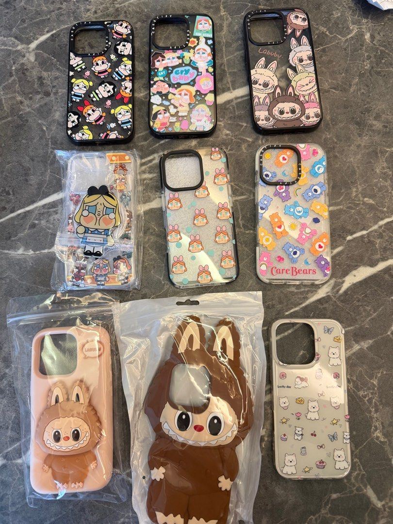 Iphone 16 Pro Phone Case - Popmart inspired Labubu, Crybaby, Carebear ...