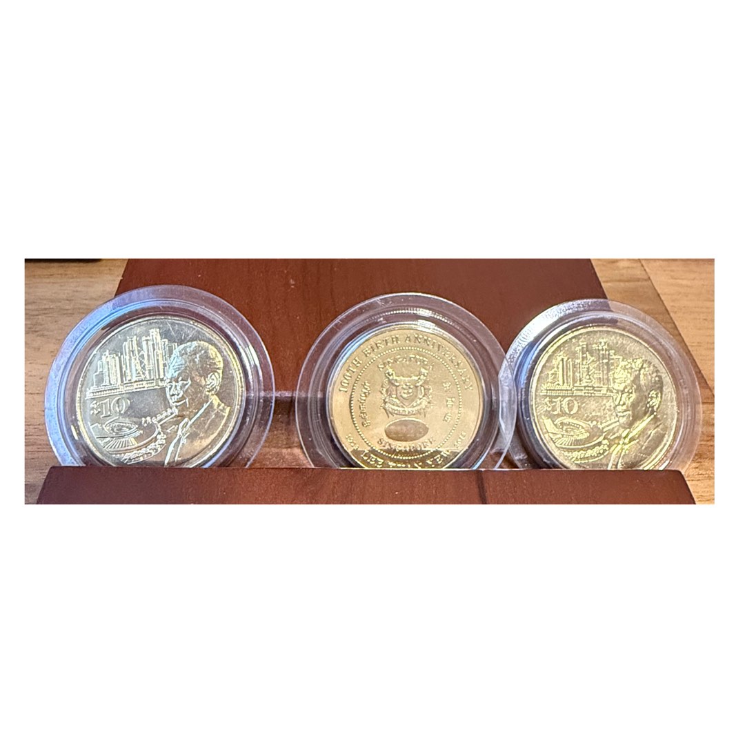 LKY Commemorative Coin Set & 1996 Ftenling Silver Proof boin Set ...
