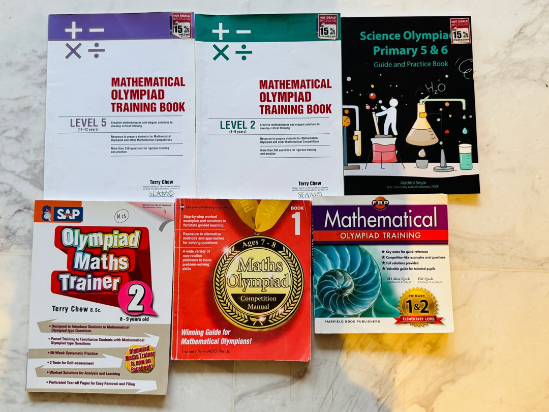 Math Olympiad Training Books - Various Levels, Hobbies & Toys, Books ...
