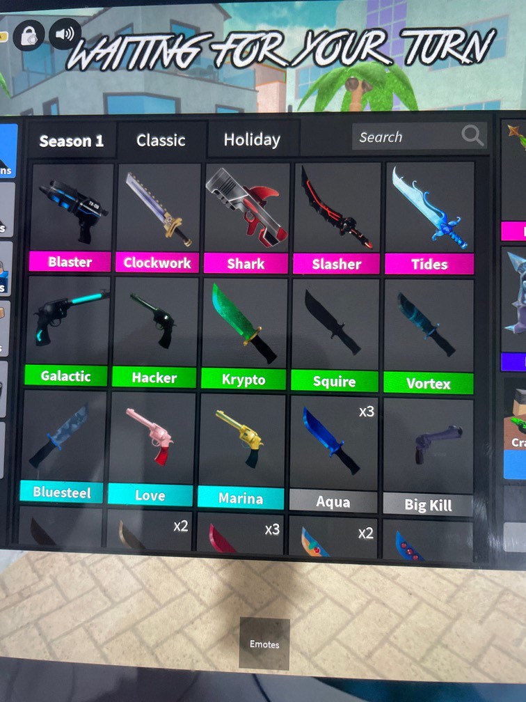 MM2 Knives - Various Rare Skins for adm, Video Gaming, Video Games ...