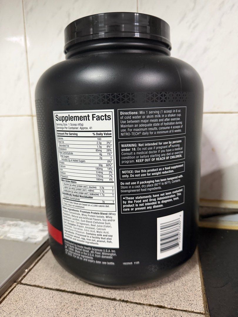 MuscleTech Nitro-Tech Whey Protein - Strawberry, Health & Nutrition ...