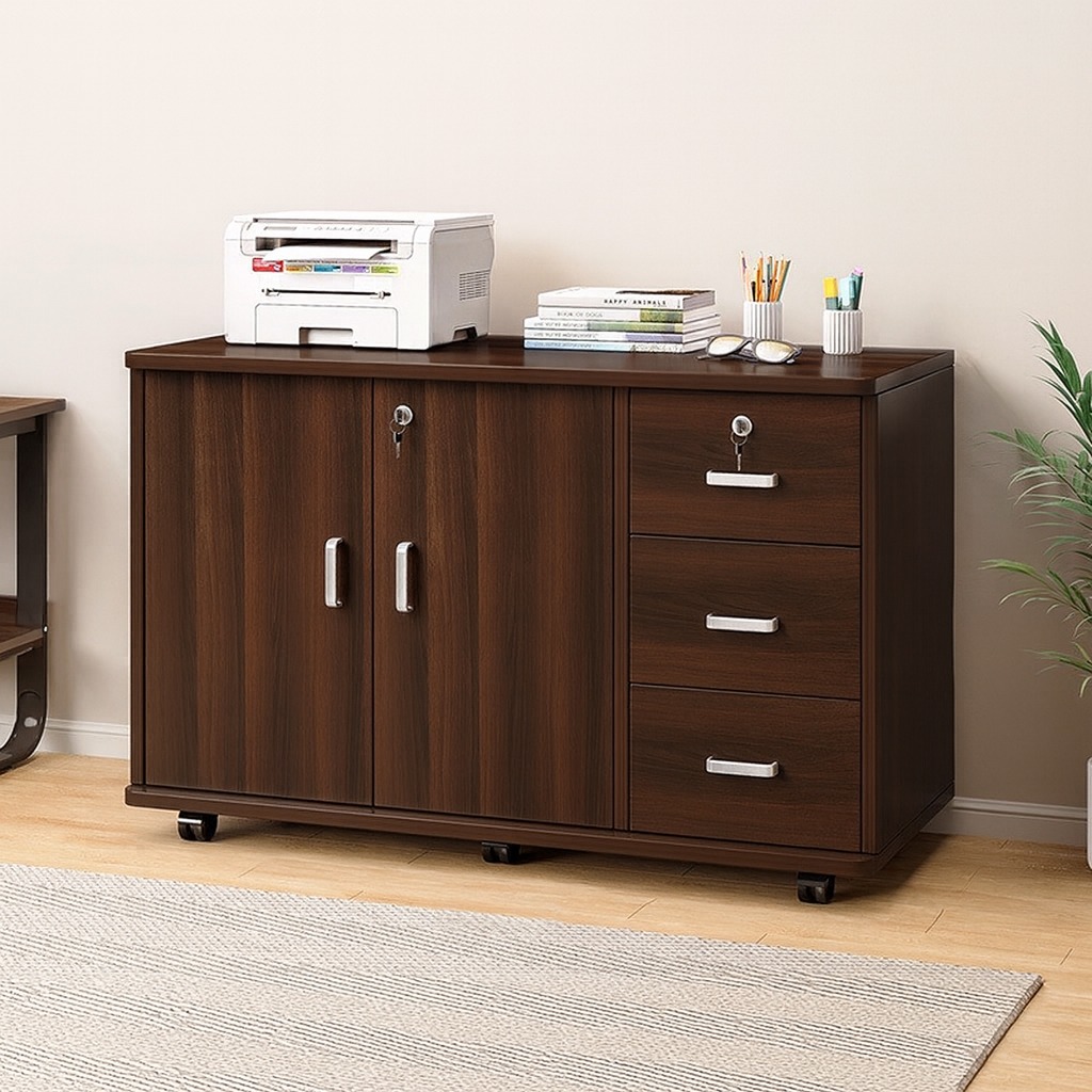 Office Storage Drawer Cabinet | Lockable File Storage Cupboard | Modern ...