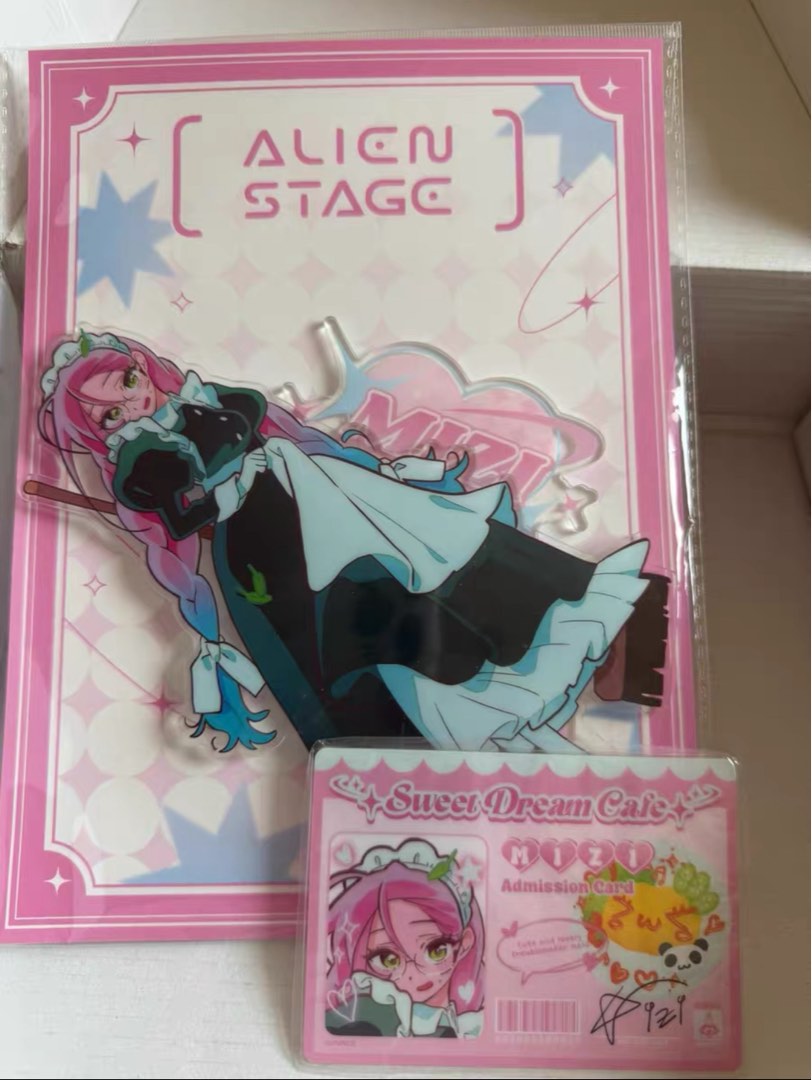 [OFFICIAL] Mizi Sweet Dream Cafe Stand and ID Card, Hobbies & Toys ...