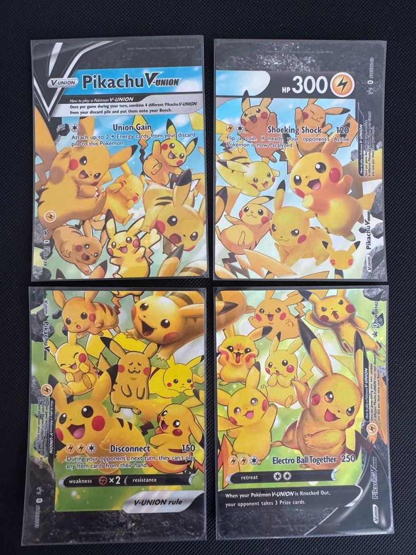 Pokemon TCG Pikachu V-UNION Card Set, Hobbies & Toys, Toys & Games on ...
