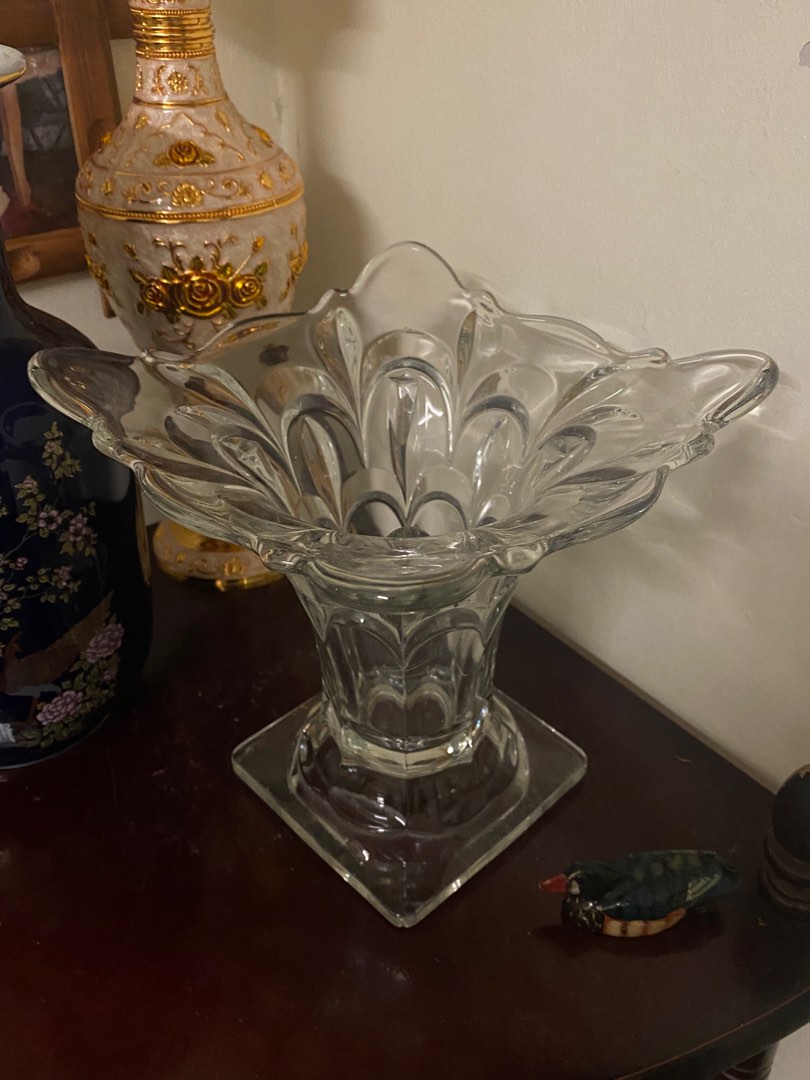 RARE 1930s Bagley Glass Salisbury Pattern Vase, Hobbies & Toys ...