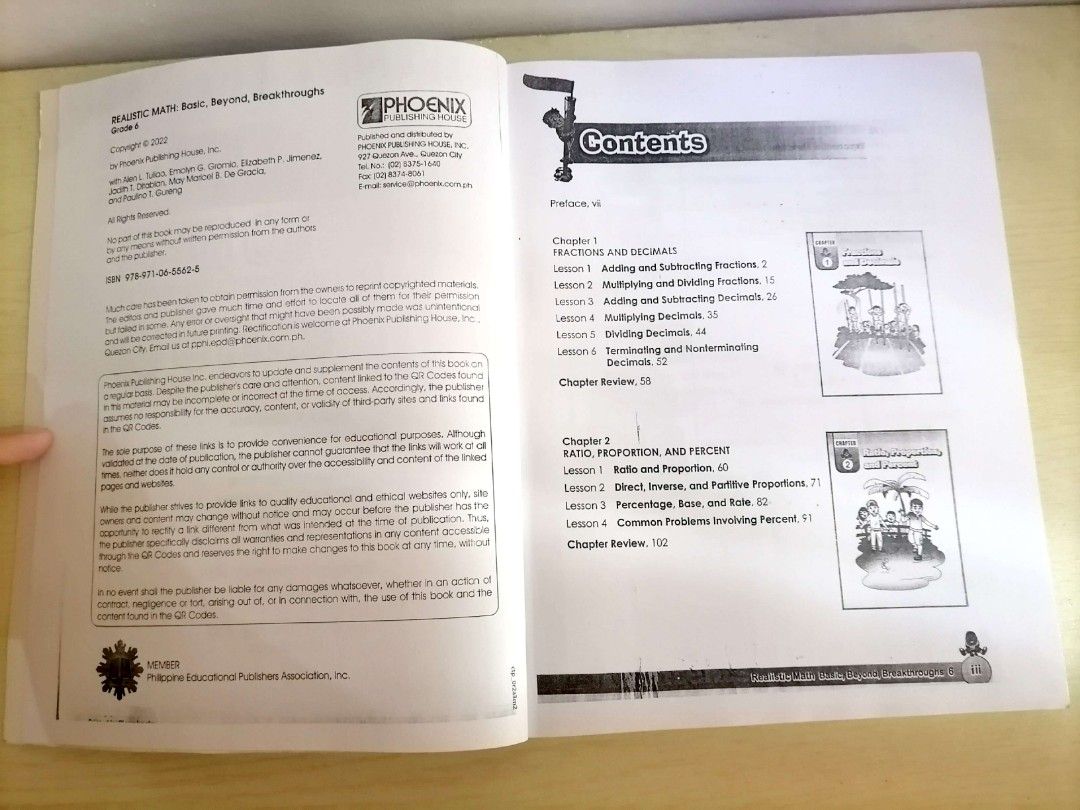 Reprinted - Realistic Math Grade 6 - RM6 - Mathematics Book - Phoenix ...