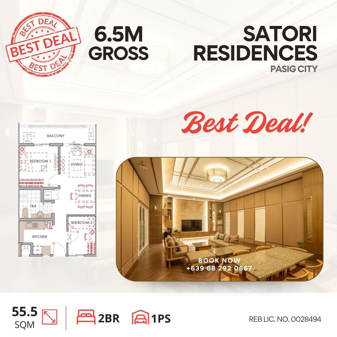 Satori Residences 2BR Two Bedroom Korean Cut with Parking near Feliz ...
