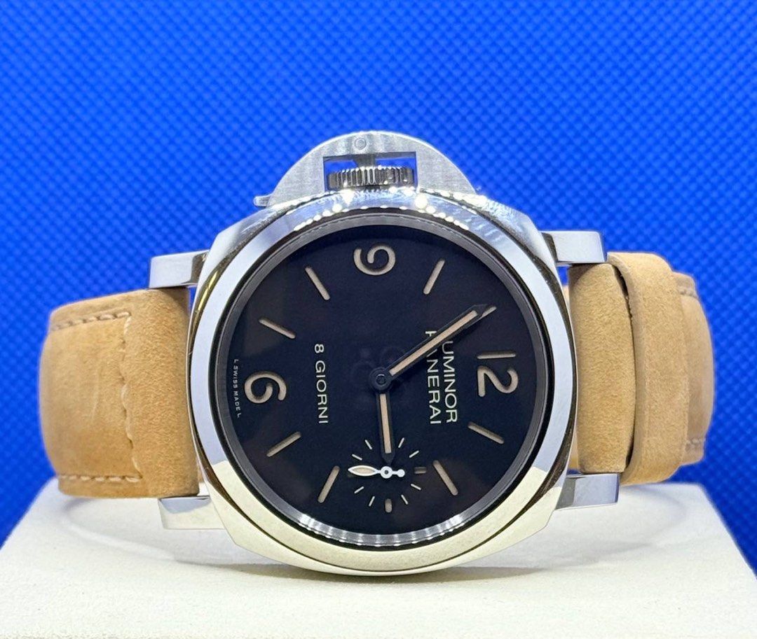[Unpolished] Pre Owned 05/2025 Panerai Luminor Destro Otto Giorni Black ...