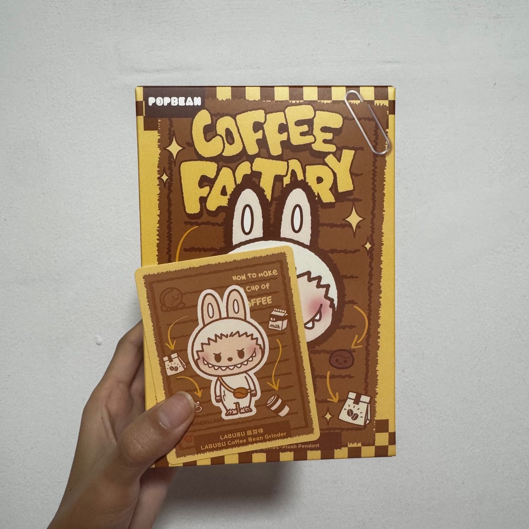[WTS] POP BEAN Coffee Factory Plush Pendant Labubu Coffee Bean Grinder ...